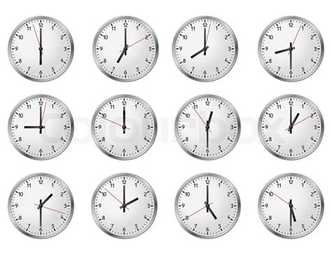 Set of clock whith business time | Stock vector | Colourbox