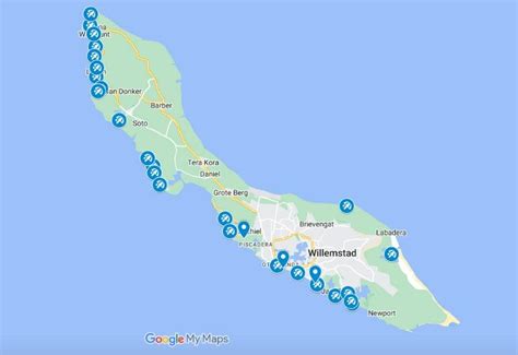 Curacao Attractions Map