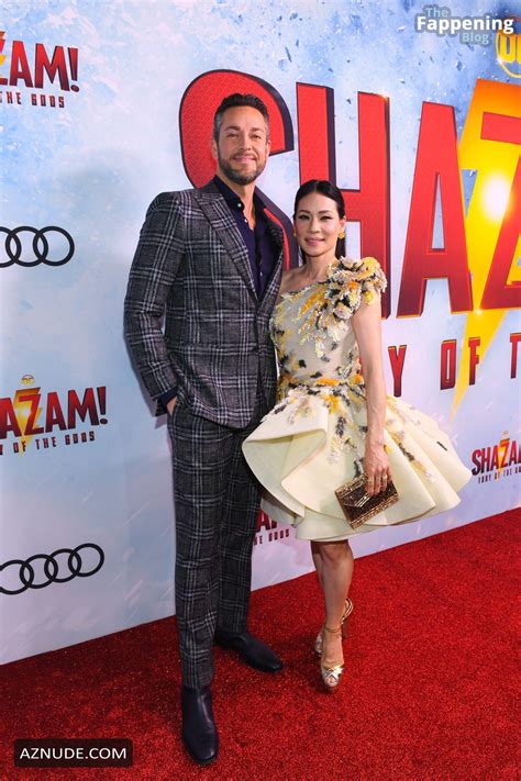 Lucy Liu Sexy Shows Off Her Hot Legs At The Premiere Of Shazam Fury Of