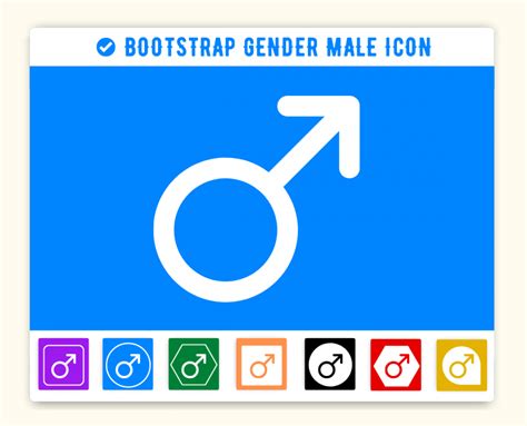 Bootstrap Gender Male Icon Bi Bi Gender Male Icon Code Css Html