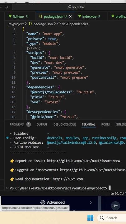 Nuxt Info Nuxtjs Javascript Shorts Short Coding Youtube