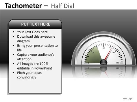 Tachometer Half Dial Powerpoint Presentation Slides DB PowerPoint Presentation Templates PPT