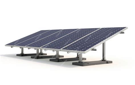 Premium Photo The Solar Cell Panel Array On White Background
