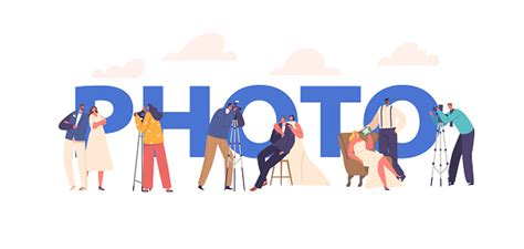 신혼 캐릭터의 사랑과 기쁨을 포착한 배너 소중한 순간으로 가득 찬 사진 세션 사진 촬영 이벤트에 대한 스톡 벡터 아트 및 기타 이미지 사진 촬영 이벤트 일러스트레이션