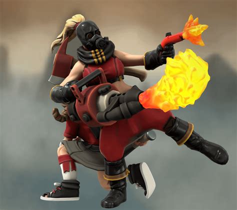Fem Fortress 2 Genderbent Versions Of The Medic The Spy The Pyro