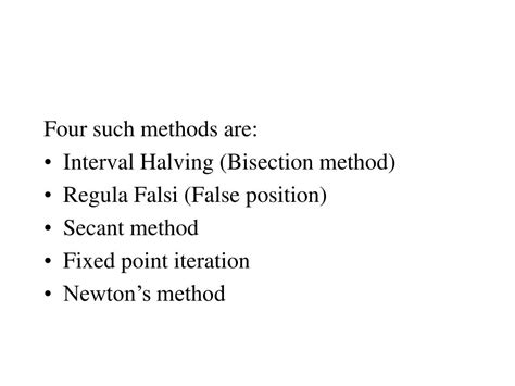 PPT Root Finding Methods PowerPoint Presentation Free Download ID