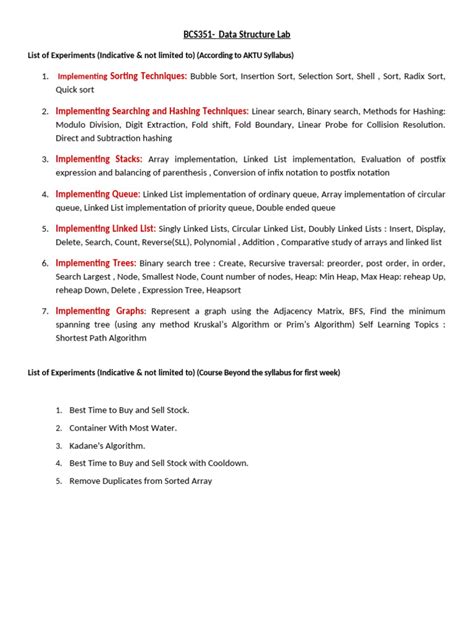 Data Structure Lab Pdf