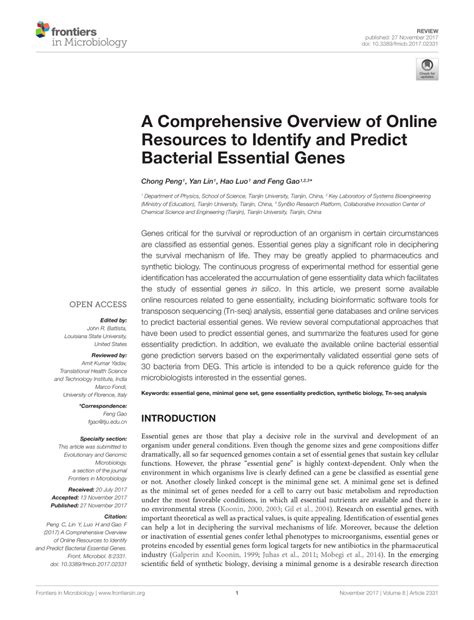 Pdf A Comprehensive Overview Of Online Resources To Identify And