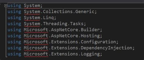 System Could Not Be Found Visual Studio ASP NET Core Project Stack Overflow