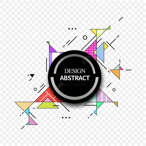 Creative Text Box PNG Picture Round Creative Geometric Text Box Abstract Spot Color Block