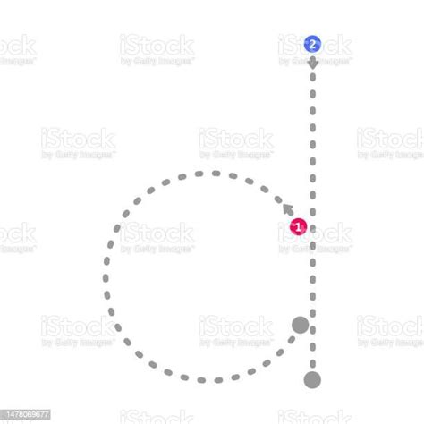 추적 알파벳 문자 D 소문자 미리 쓰기 점선 요소 유치원 및 미취학 아동 워크시트 필기 연습 활동 0명에 대한 스톡 벡터 아트