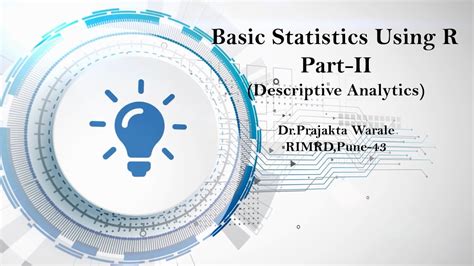 Basic Statistics Using R Part Ii Youtube