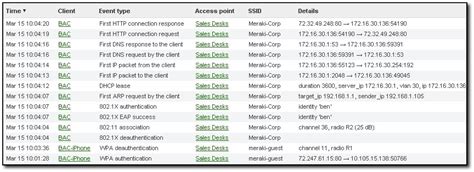 using the events log for quick troubleshooting of client issues cisco