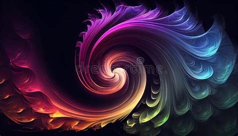 A Mesmerizing Spectral Swirls Abstract Background Generative Ai Stock