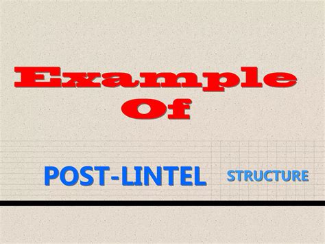 Post Lintel Structre PDF