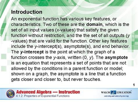 Introduction An Exponential Function Has Various Key Features