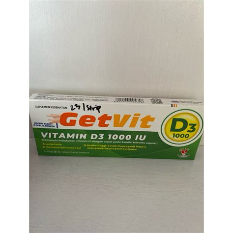 Jual Getvit Vitamin D3 1000 Iu Shopee Indonesia