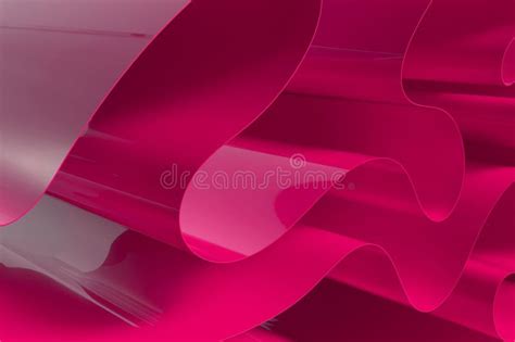 Vibrant Pink Translucent Waves Create An Abstract Design Showcasing Curves And Depth In A
