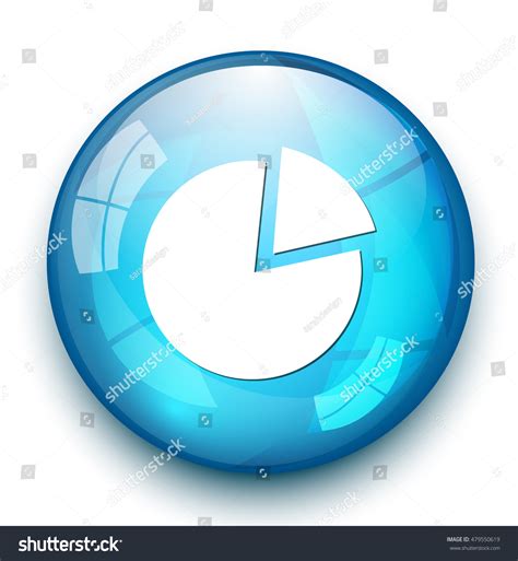 Pie Chart Button Stock Vector Royalty Free 479550619 Shutterstock
