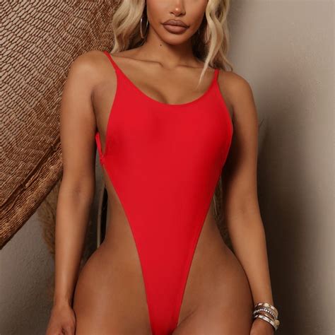 Thong Swimsuit One Piece Etsy