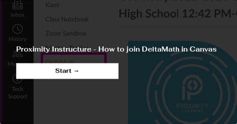 proximity instructure how to join deltamath in canvas