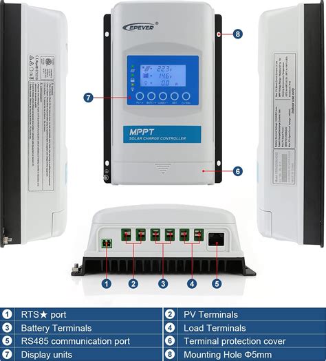 Buy Epever Mppt Charge Controller 30a 12v 24v Auto Solar Controller