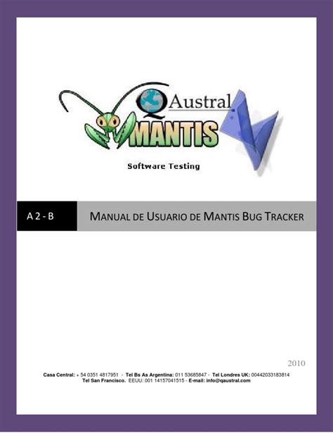 Manual De Mantis Bug Tracker Usuario 1 Pdf Contraseña Correo Electrónico
