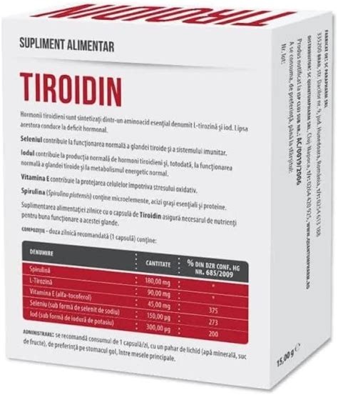 Tiroidin Premium Thyroid Formula Energy Support With Iodine Selenium