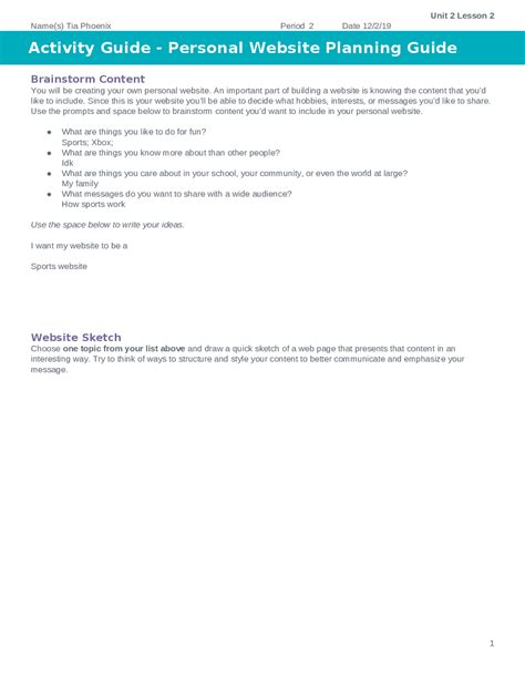 Computer Science Website Planning Docsity