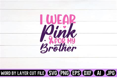 I Wear Pink For My Brother Svg Design Graphic By Svg Artfibers