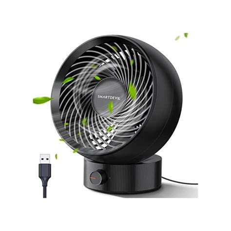 티몬월드 탁상 팬 Smartdevil 저소음 소형 탁상 선풍기 5겹 날개 Usb 전원 홈 오피스 침실 테이블과 데스크톱