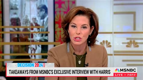 Msnbcs Stephanie Ruhle Defends Harris Non Answers In Solo Interview