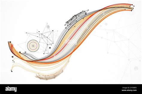 Abstract Colored Background With Many Intersecting Lines Hand Drawn Vector Illustration Stock