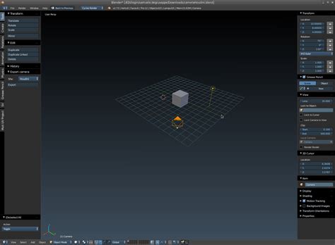 python how to export a camera animation to houdini blender stack