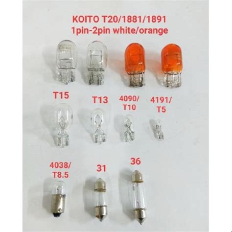 Bulb 1set 2pc Koito T20 18811891 T15 T13 T10 4090 T5 4191 T85 4038