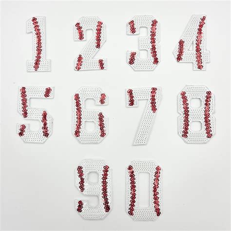 Baseball Number Sequin Patch