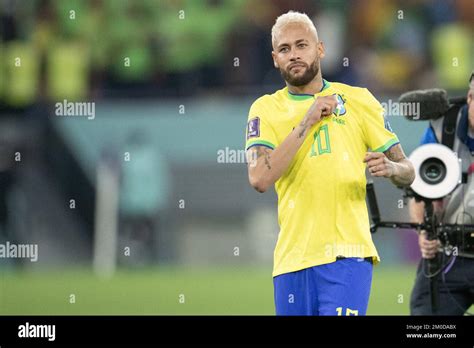 Doha Qatar December 05 2022 Neymar Jr Of Brazil Celebrating The