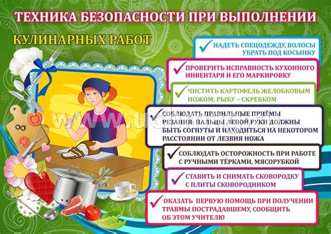 Комплект плакатов "Правила безопасности на уроках технологии" (девочки ...