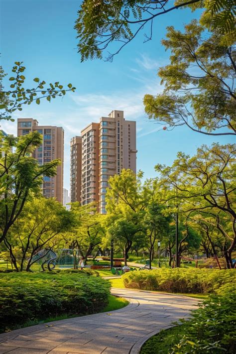 多层住宅小区绿化效果图 花瓣网