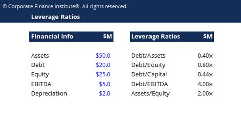 Leverage Ratios Template Download Free Excel Template