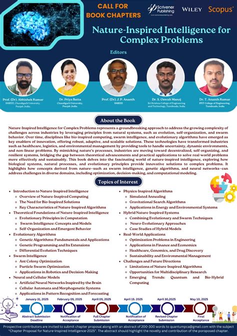 Callforchapters Wiley Scrivener Books Scopus Indexing Artificialintelligence Ai