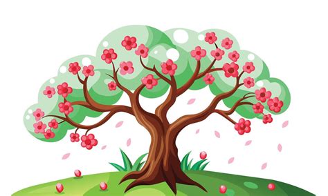 Blossom Tree Apple Vector Art Icons And Graphics For Free Download