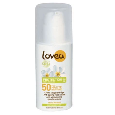 Lovea Organic SPF50 Daily Face Cream - Lovea Bio - BRANDS | Face cream ...
