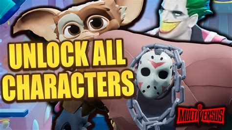 Fastest Way To Unlock All Characters Multiversus YouTube