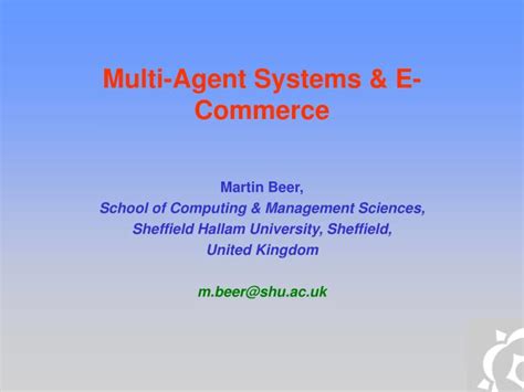 Ppt Multi Agent Systems And E Commerce Powerpoint Presentation Free