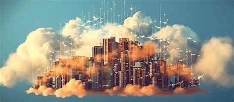 Premium Photo Data Transfer Cloud Computing Technology Concept