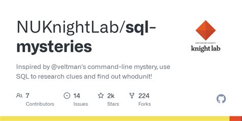 Sql Mysteriesreadmemd At Master · Nuknightlabsql Mysteries · Github