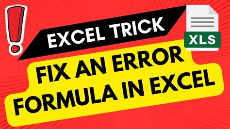 excel trick there s a problem with this formula youtube