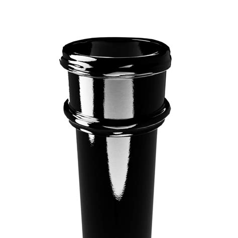Cast Iron Round Non Eared Downpipe Socket On One End 75mm X 1829mm