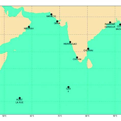Locations Of Tide Gauge Stations For The Tide Gauge Data Satellite